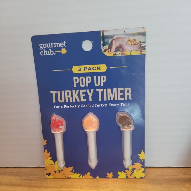 Gourmet Club 3-Pack Pop Up Turkey Timer Pumpkin Acorn Turkey ...