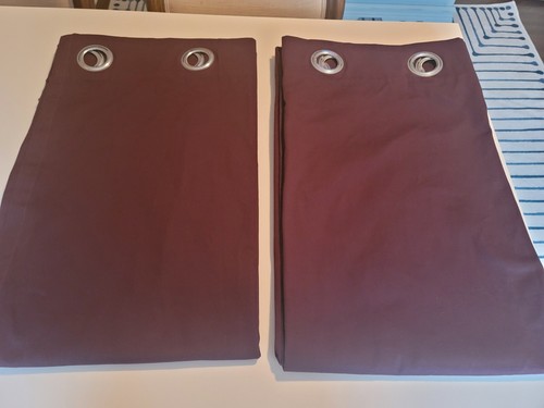 Ikea Merete Curtain Panels Drapes Purple Brown | eBay