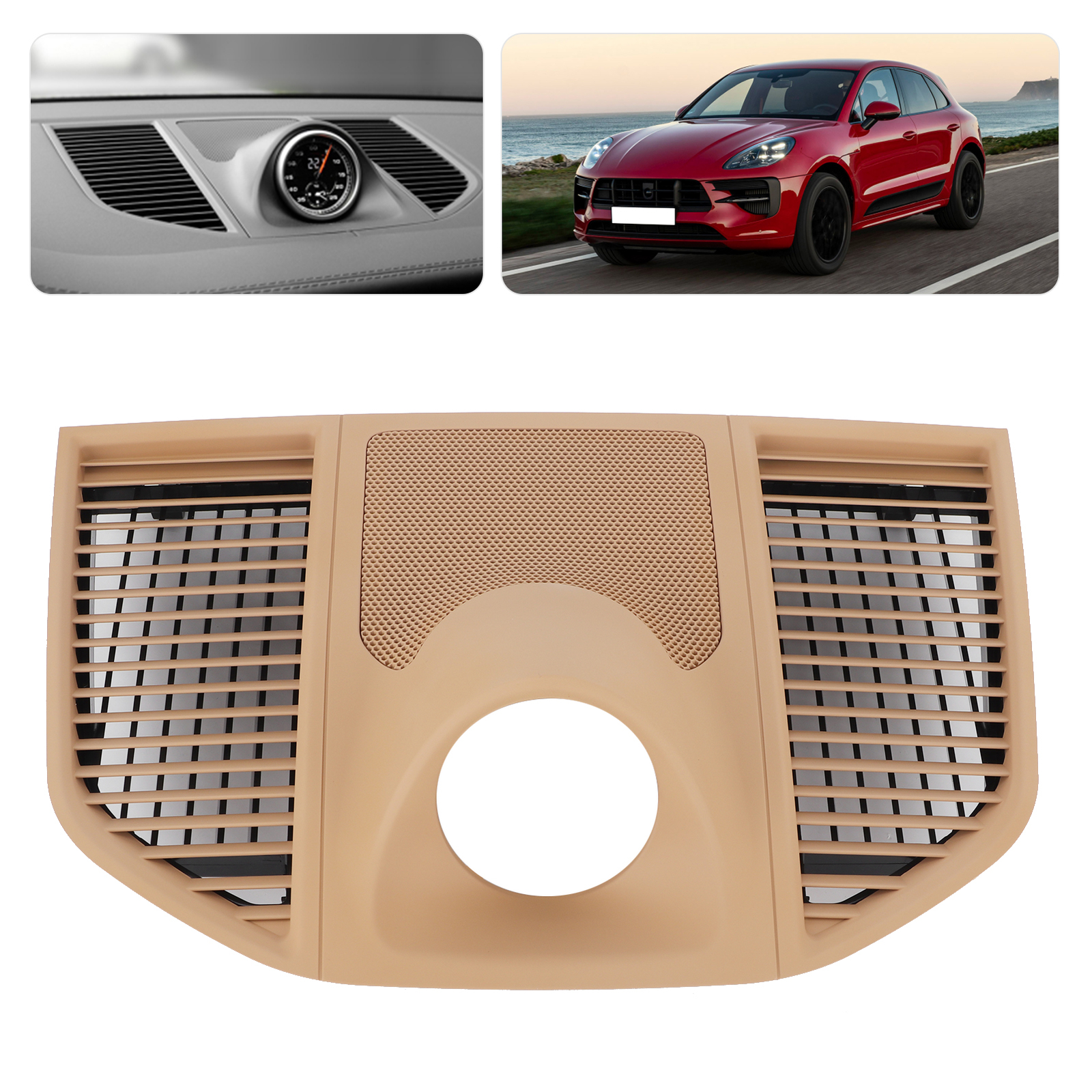 *Beige Dash Clock Cover Bezel 95B858189C Dashboard Panel Trim For Macan ...