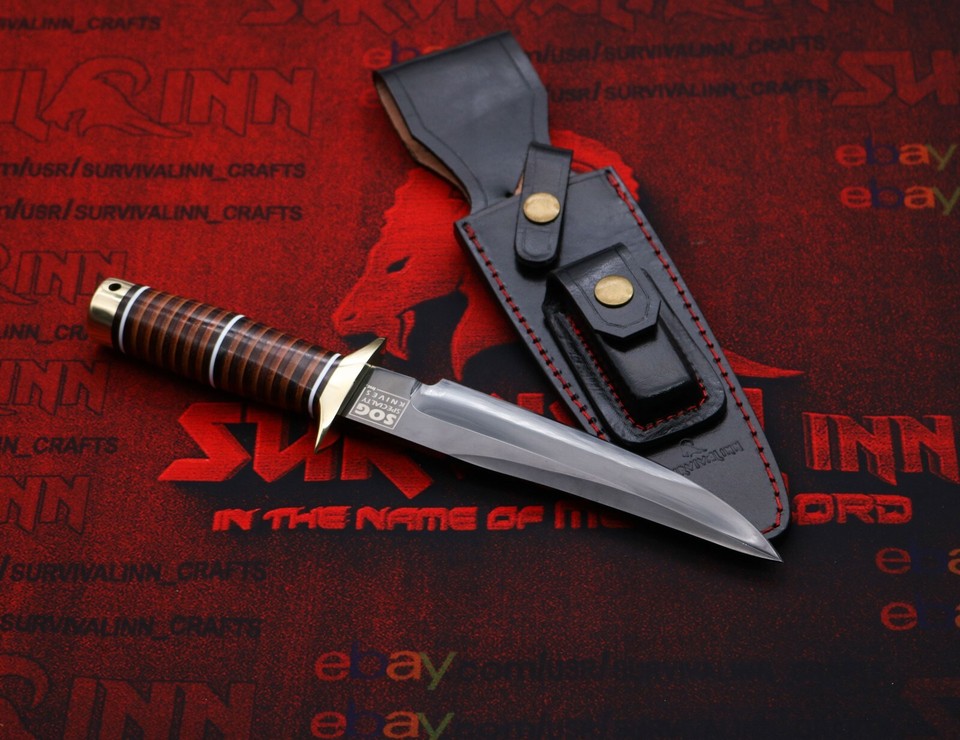 COLD STEEL SOG RECON BOWIE KNIFE BEST HUNTING SOG RECON WITH LEATHER ...