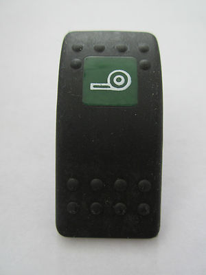 New Carling Actuator / Rocker Switch Cover FAN / BLOWER Green Lens SOFT ...