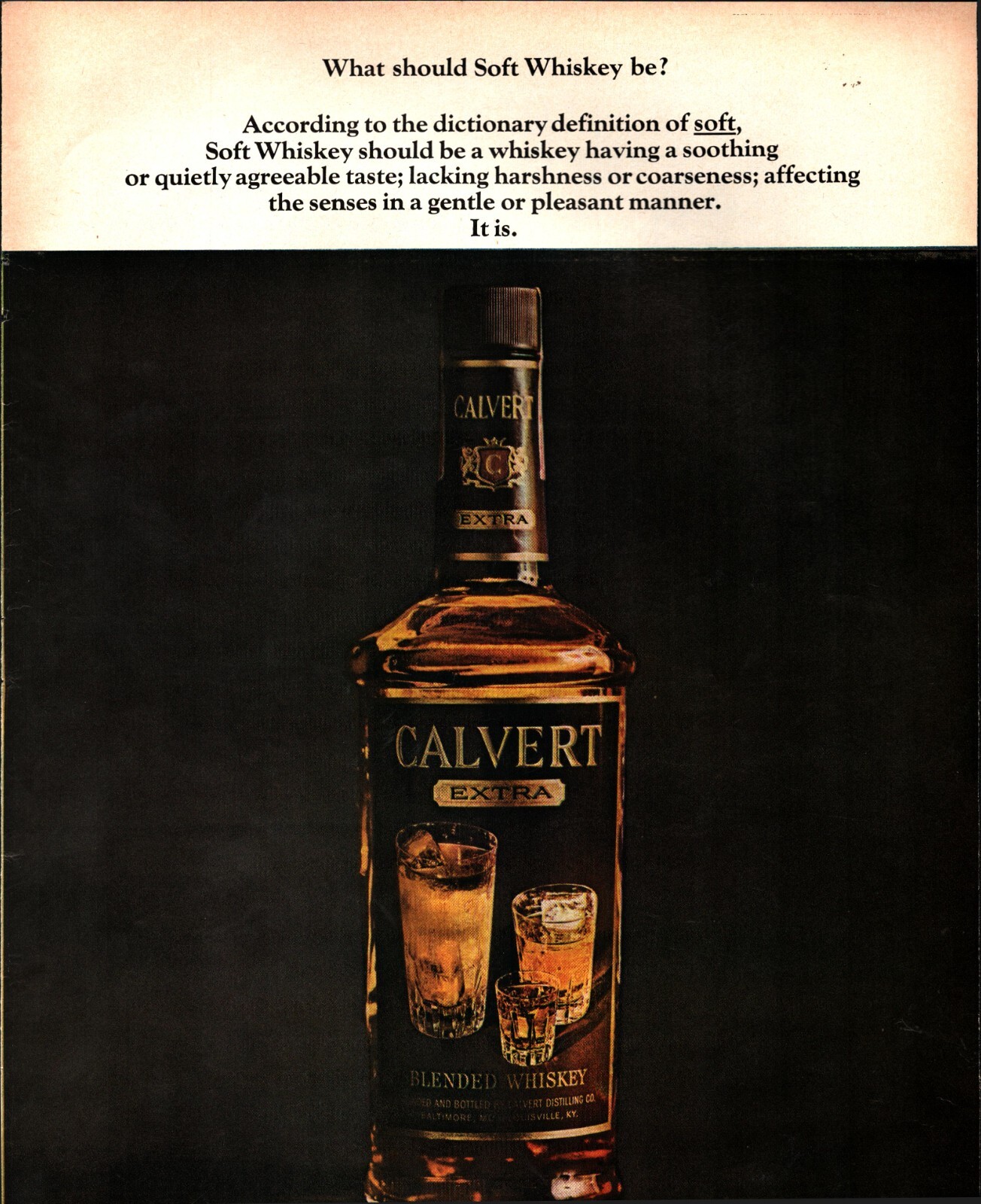 Vintage 1963 CALVERT EXTRA Whiskey Liquor Print Ad Wall Decor FRAME IT ...