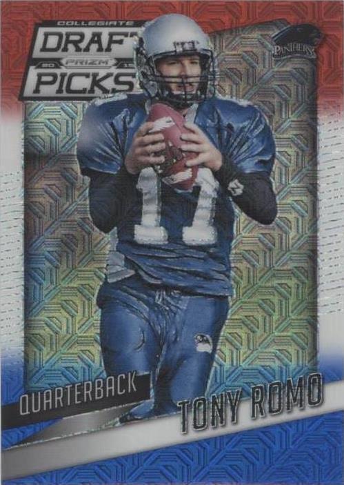 2015 Panini Prizm Collegiate Draft Picks - Tony Romo #97 Red White ...