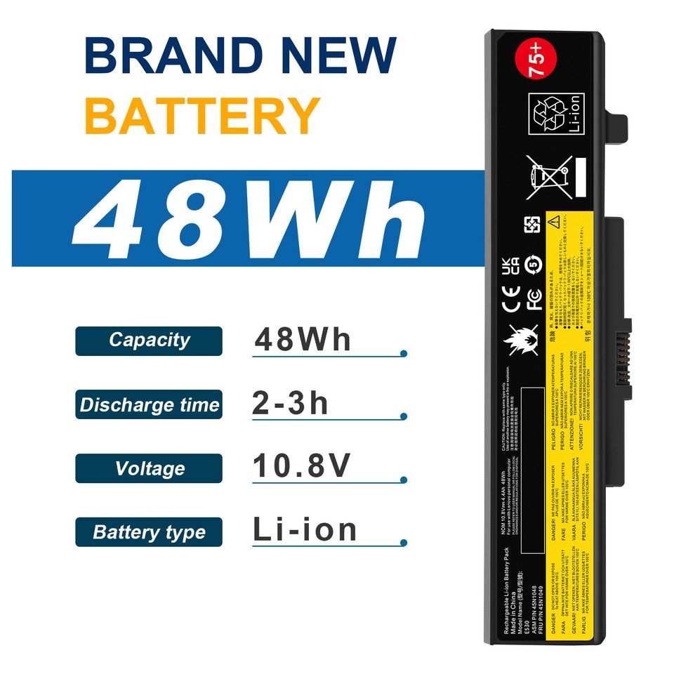 75+ Battery For Lenovo ThinkPad E430 E431 E435 E440 E445 E530 E531 E535 ...