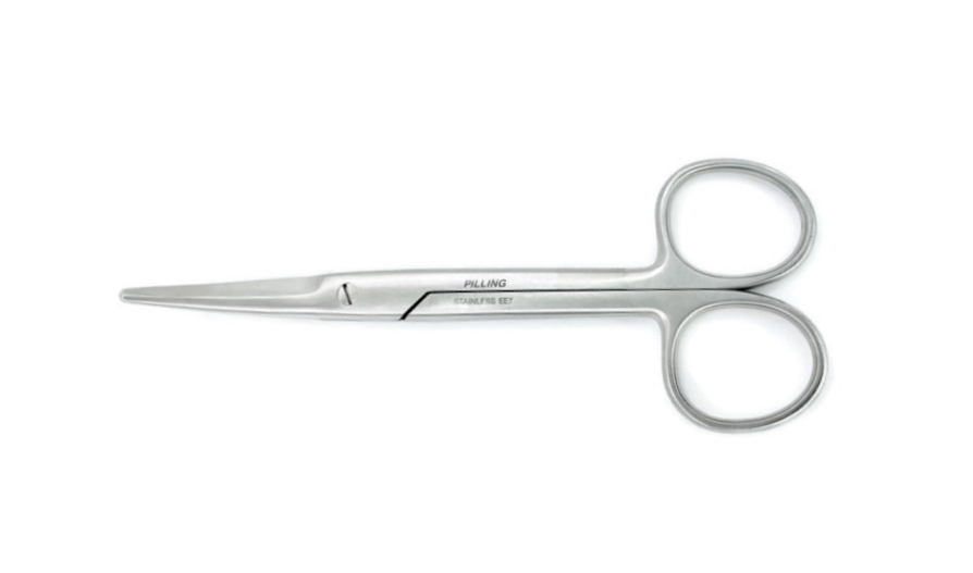 Pilling 14-1315 MAYO Beveled Blade Surgical Operating Scissors, Curved ...