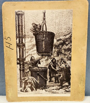 Antique Rare Pearl Sinking A Miners In Mine Gold Silver Shaft Cabinet ...
