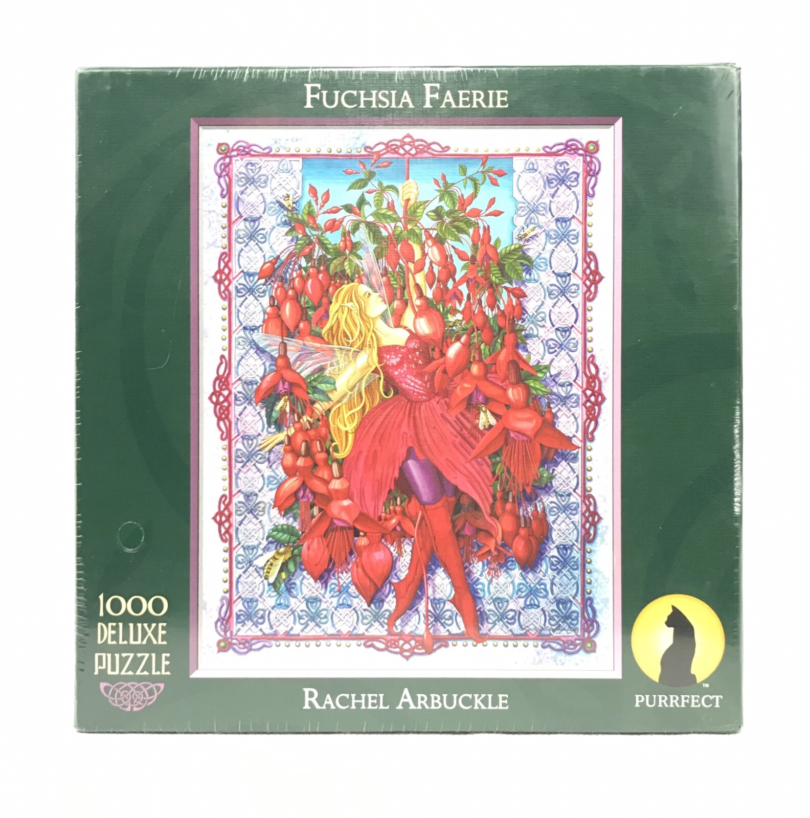 Purrfect "Fuchsia Faerie" 1000 puzzle + Poster COMPLETE Rachel Arbuckle ...