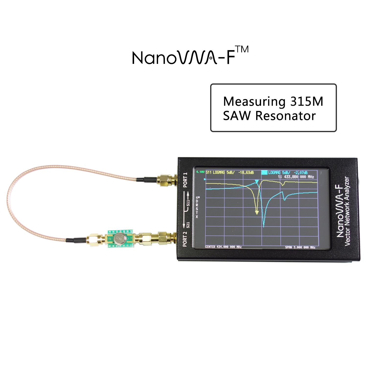 50KHz-1500MHz NanoVNA-F 4.3" LCD Display HF VHF UHF VNA Vector Network ...