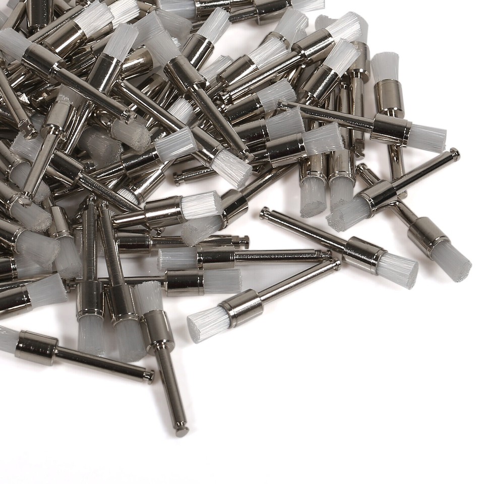 Dental Latch Tapered Rubber Bristle Polishing Cups&Brushes Tooth Prophy ...