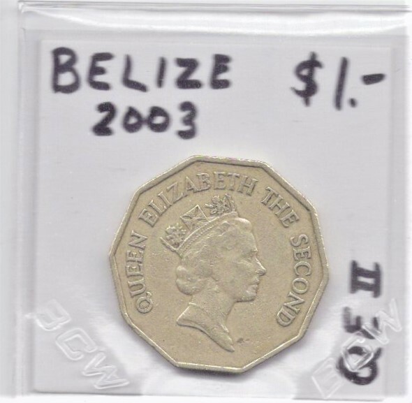 Belize 1 Dollar 10 Sided Coin 2003 Queen Elizabeth II As Pictured | eBay