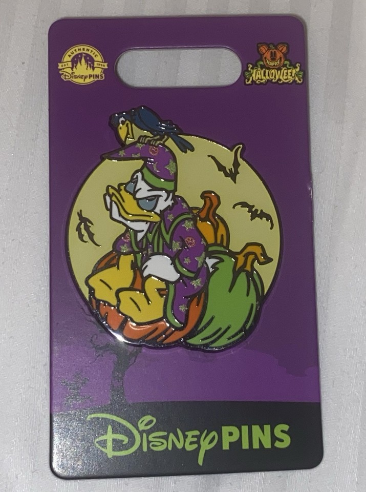 Disney Parks 2024 Halloween Donald Duck Wizard Pumpkin Pin NEW | eBay