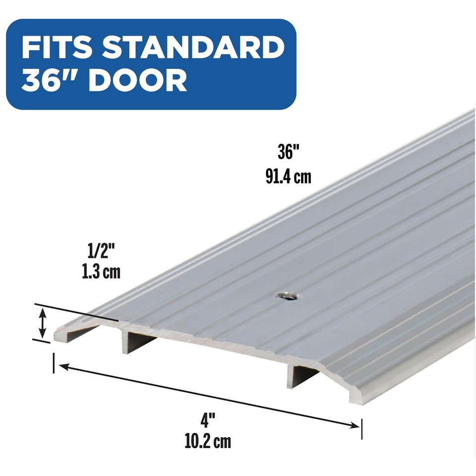 11502 Heavy-Duty Aluminum Commercial Threshold - Draft Protection, Easy ...