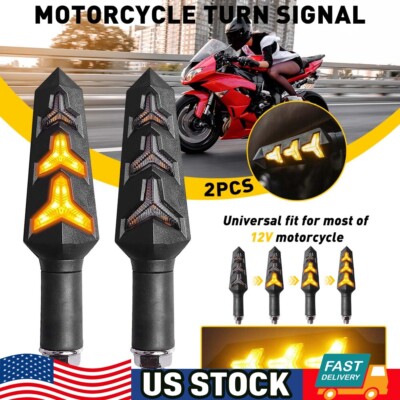 LED Motorcycle Turn Signals Blinker Lights Amber For Suzuki DRZ400s ...