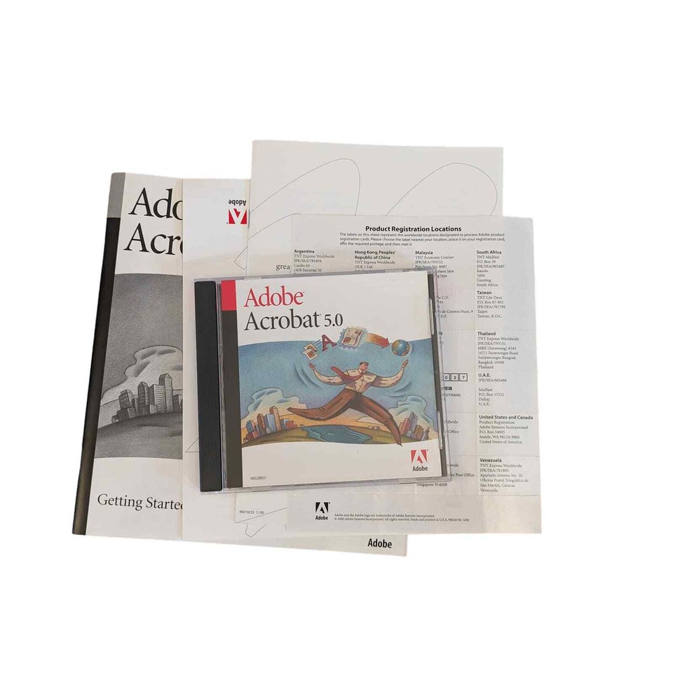 Adobe Acrobat 5.0 Version vintage Mac Macintosh Box Cd Instructions | eBay