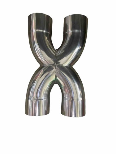 Welded X Pipe 3" Dual Inlet/Outlet Polished Exhaust X Pipe Stainless ...