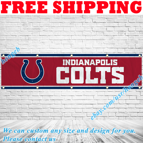 Indianapolis Colts Team Banner Flag 2x8 ft Fan Club Home Decor Gift NFL ...