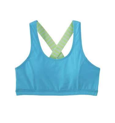 Girls SO Striped Sports Bra, Bird Song Blue, Size M, NWT | eBay
