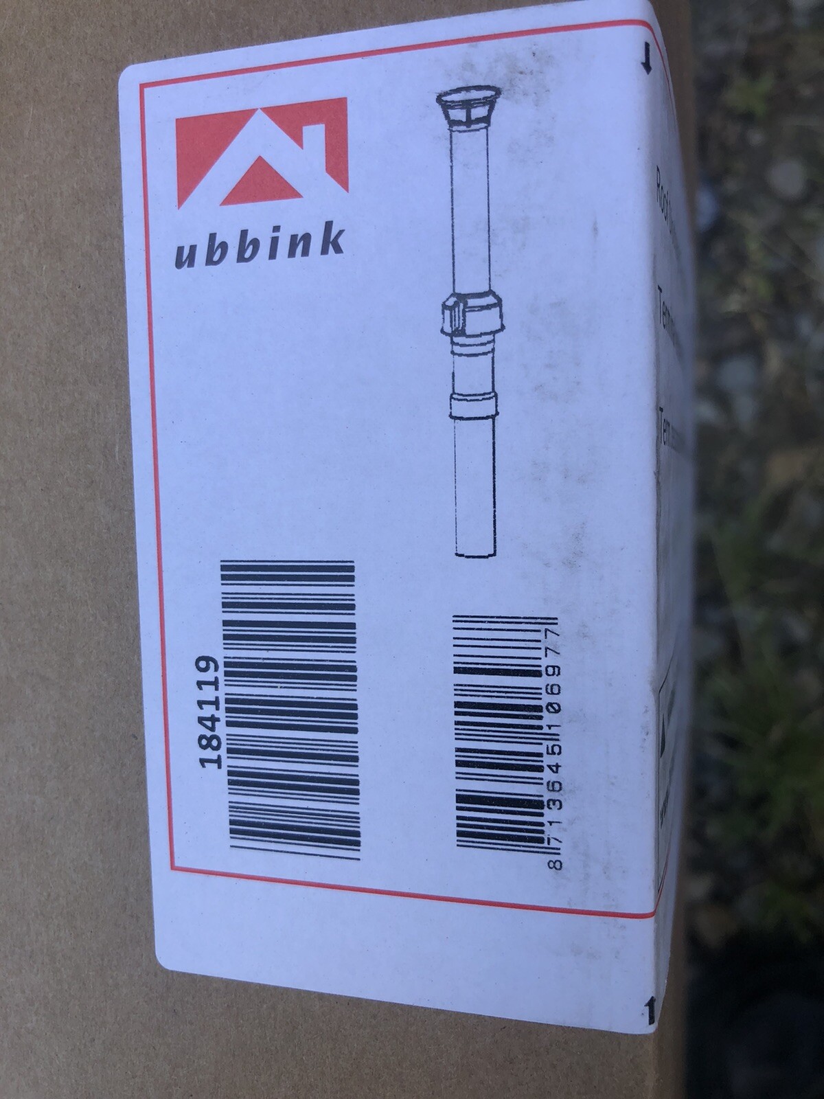 Ubbink / Rinnai Cold Climate 38" Roof Discharge Vertical Termination PN ...