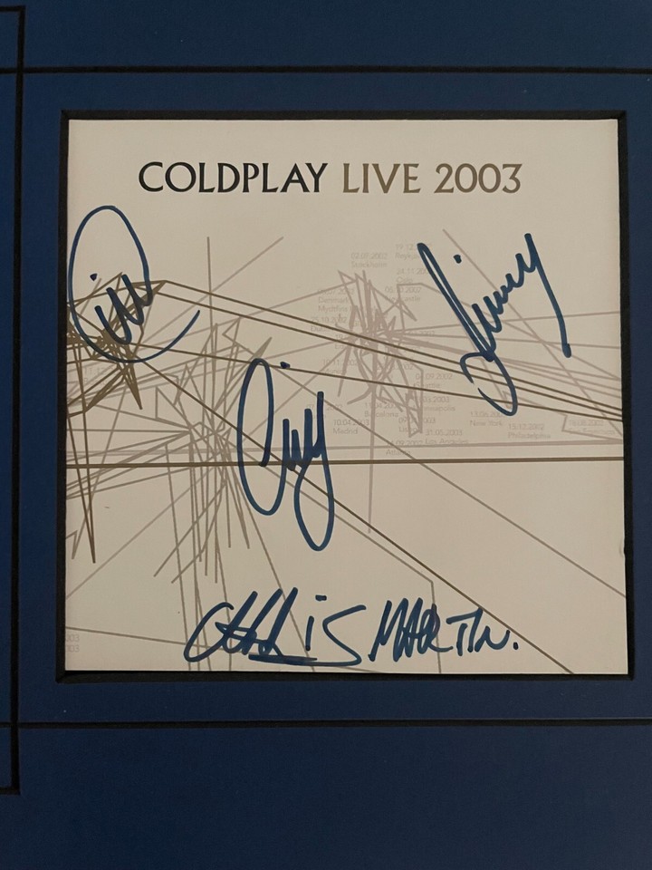 Coldplay signed cd cover JSA authenticated autographs Coldplay Live ...