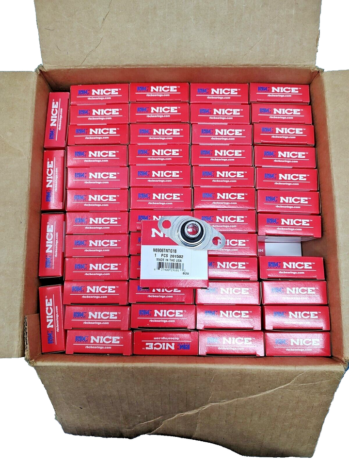 (10 PCS) NEW RBC NICE BEARING N6906 TNTG18 3/8 Bore 2-bolt Flange Made ...