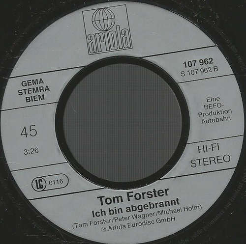 Tom Forster Nur Ein Traum 7" Single Vinyl Schallplatte 73888 | eBay.de