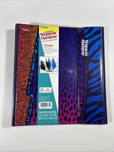 Mead Original Trapper Keeper Binder Retro Vintage Style Purple Cheetah ...