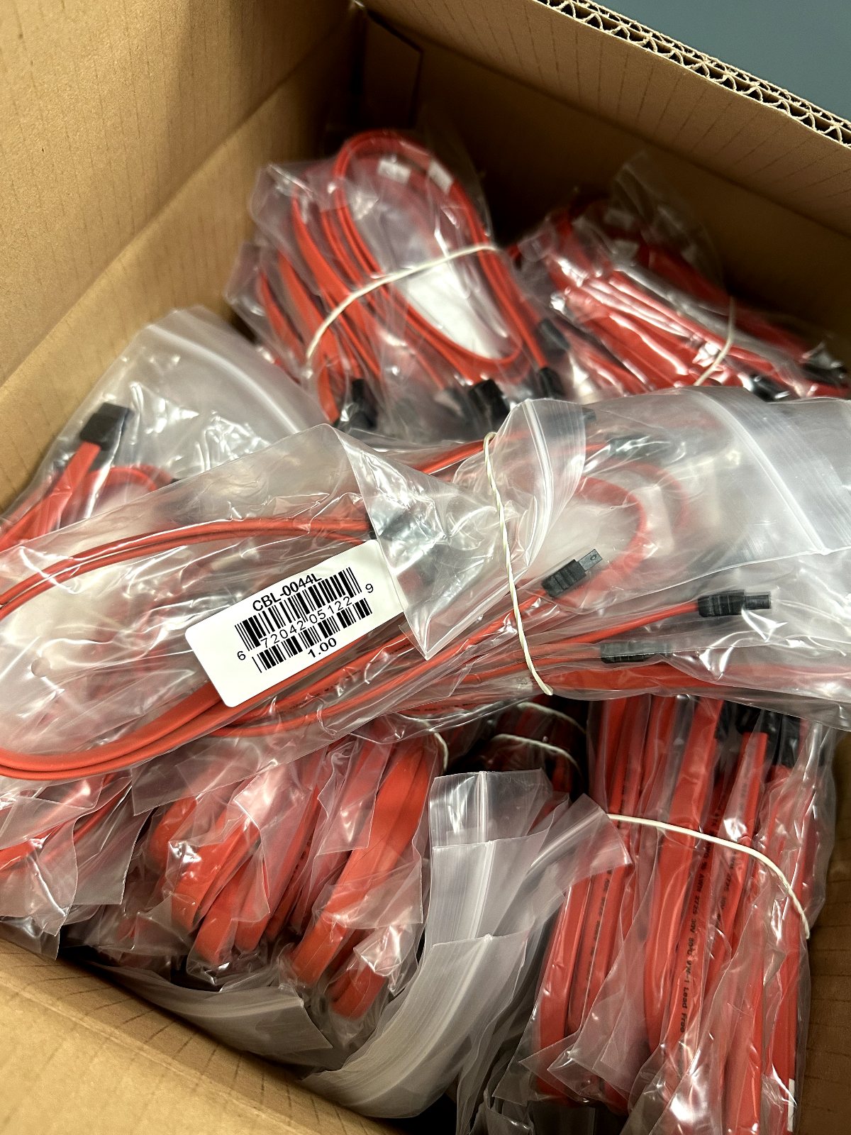 Supermicro SATA Flat Straight Cable LOT OF 5 (CBL-0044L) 57.5cm (2ft ...