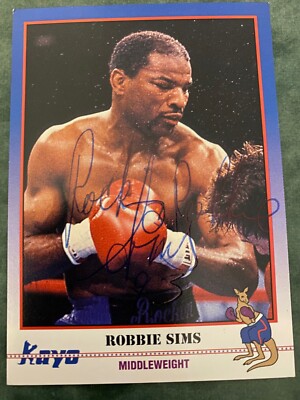 ROBBIE SIMS SIGNED CARD 1991 KAYO SIGNED BOXING CARD AUTOGRAPHED | eBay