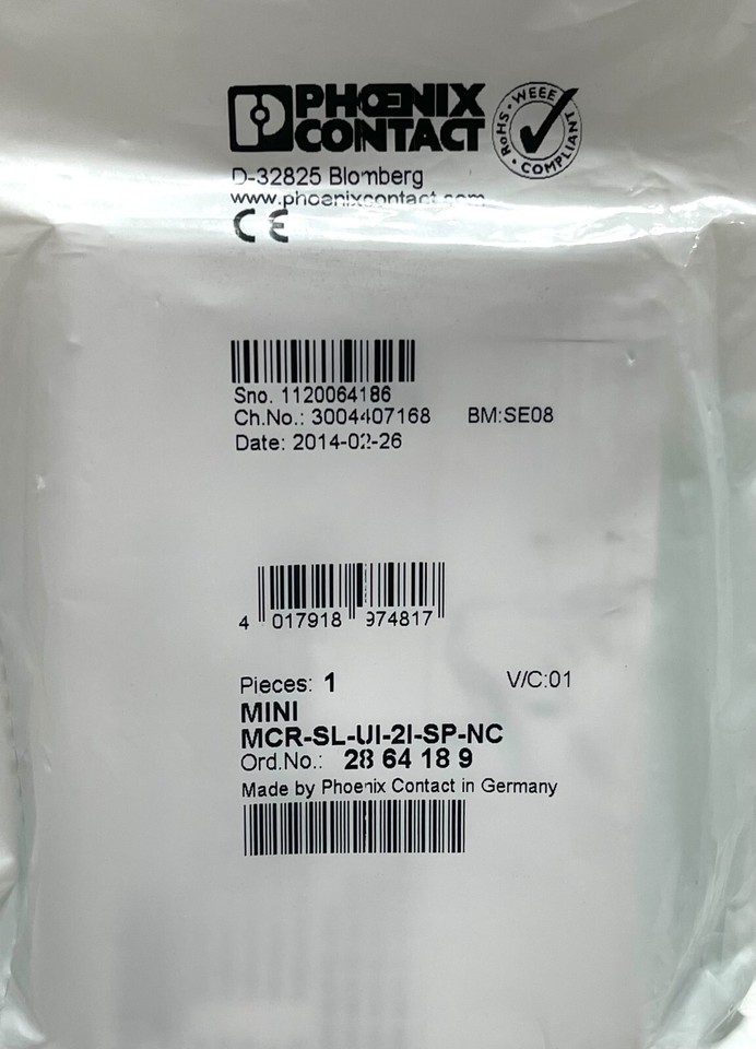 Phoenix Contact 2864189 MINI MCR-SL-UI-2I-SP-NC Signal Duplicator | eBay