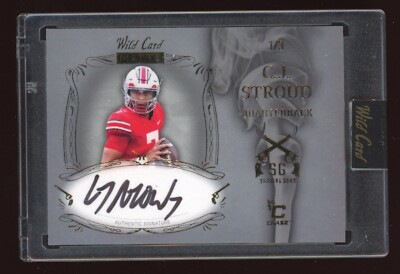 2023 C.J. Stroud Wild Card Matte Silver Smoking Guns 1/3 On-Card Auto ...