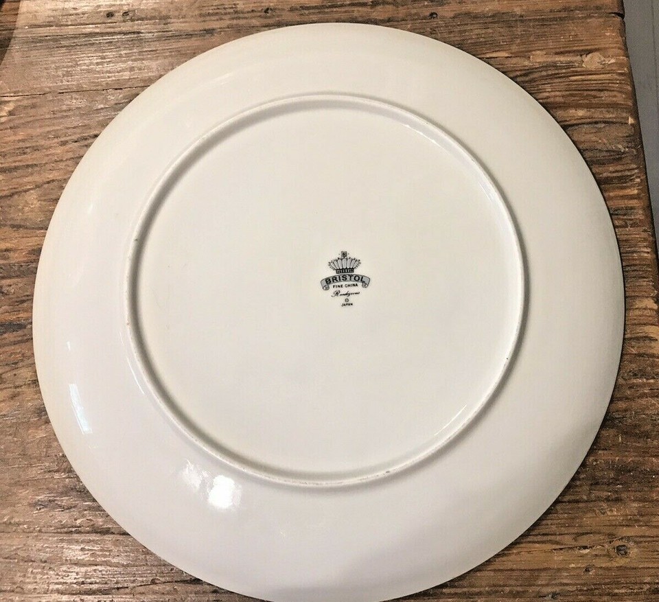 Mid Century Modern Charcoal Rose Rendezvous Japan Plates 10-1/4” Lot of ...