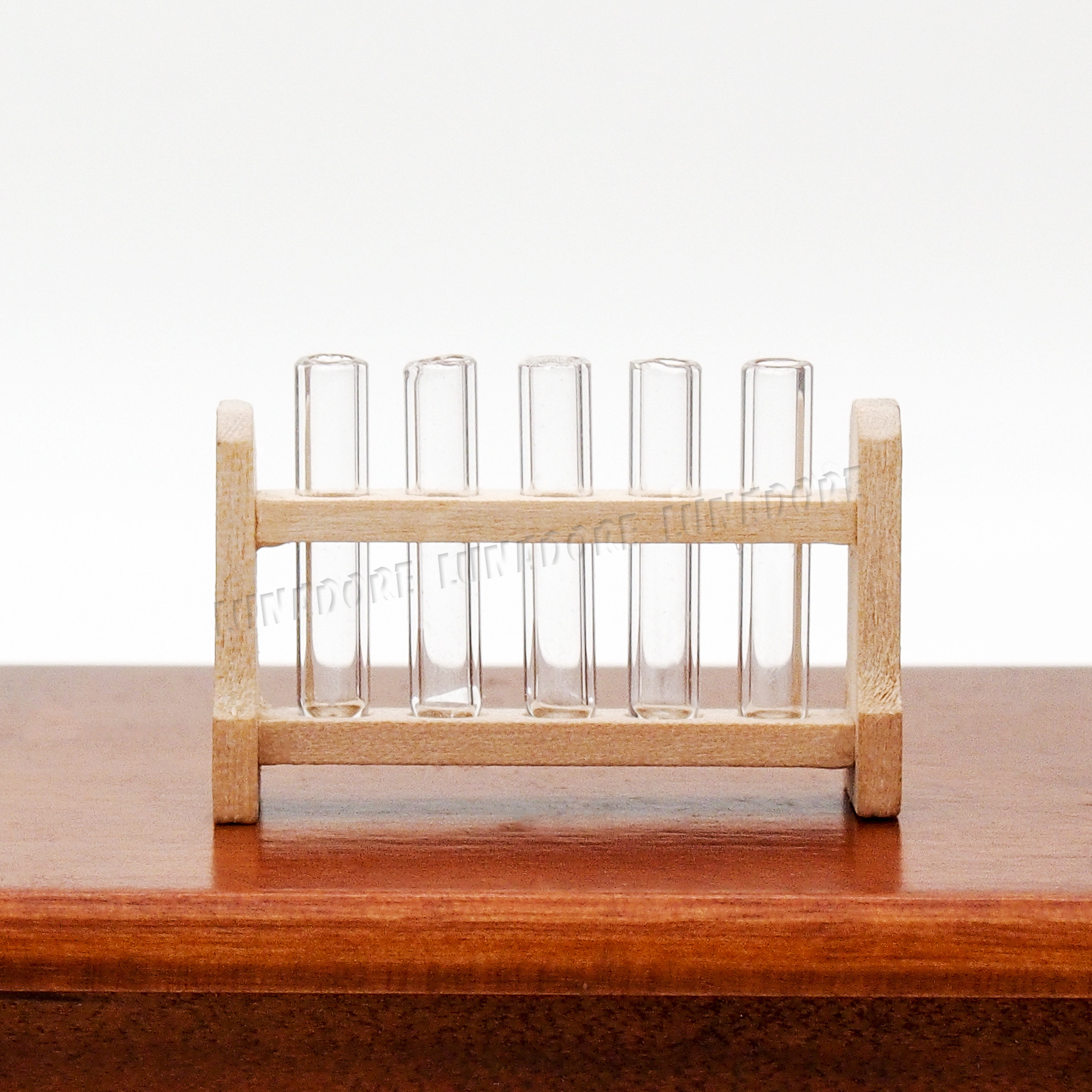 5pcs Glass Test Tube W/ Wood Rack Set Miniature Laboratory 1 12 ...