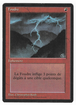 Magic-Style MTG - Lightning Bolt - French Revised FBB - Good | eBay