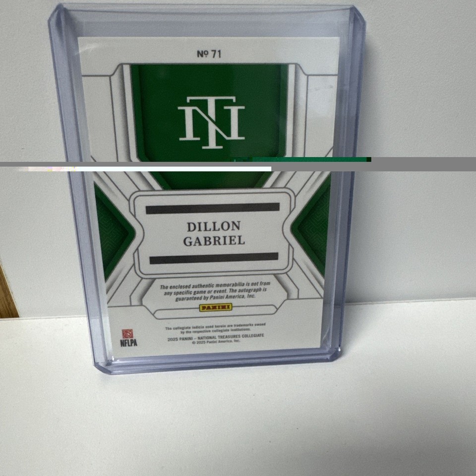 25 Panini National Treasures Collegiate Dillon Gabriel RPA ON CARD AUTO ...