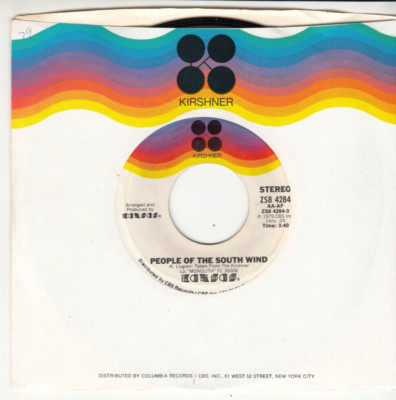 KANSAS - PEOPLE OF THE SOUTH WIND - ORIGINAL KIRSHNER RECORDS 45 ...
