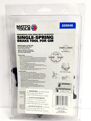 MATCO TOOLS #SSB506 SINGLE SPRING BRAKE TOOL IN ORIGINAL CASE | eBay