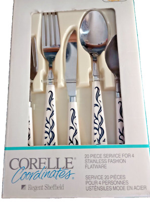Corelle Coordinates Lyrics ‘95 20 Pc Flatware Service for 4 Regent ...