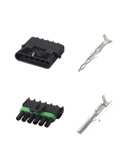 6pin Male Female Car For Delphi Plug Connector Weather Pack 12015799 ...