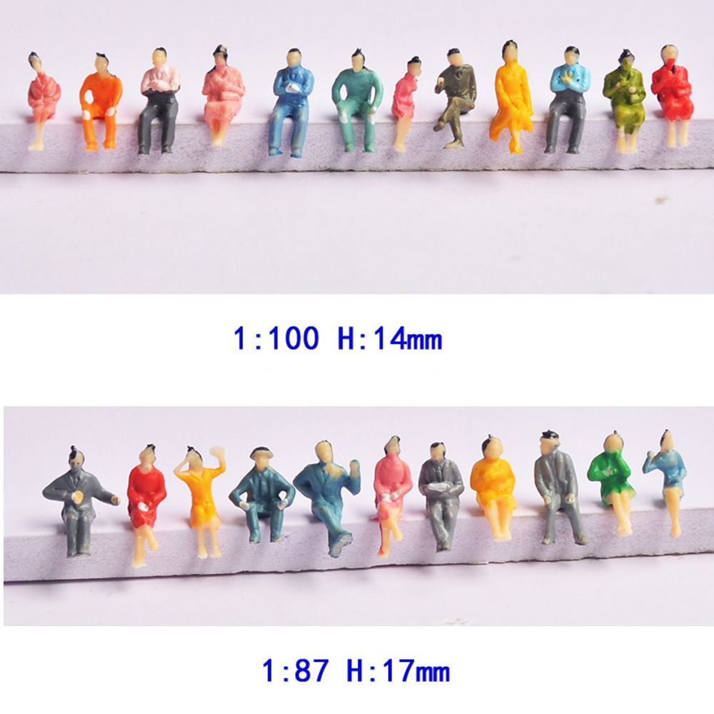 Seated Painted Model People Figures Railway Sitting Passengers ...