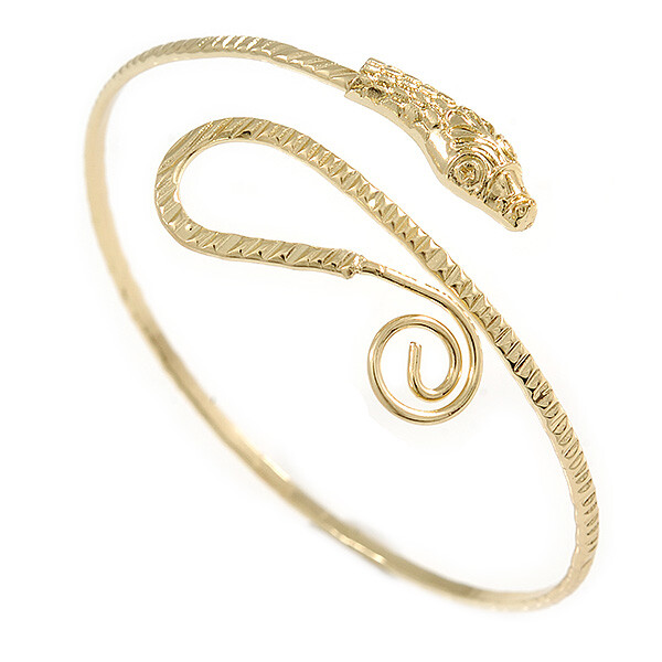 Snake Upper Arm Bracelet Armlet In Gold Tone - Adjustable | eBay