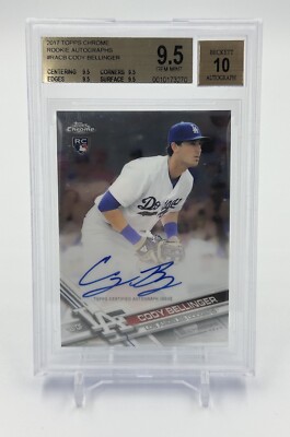 2017 Topps Chrome Rookie Autographs #RACB Cody Bellinger BGS 9.5 AUTO ...