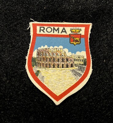 ROMA Rome Patch Coliseum SPQR Sienna ITALY Vintage Souvenir Travel | eBay
