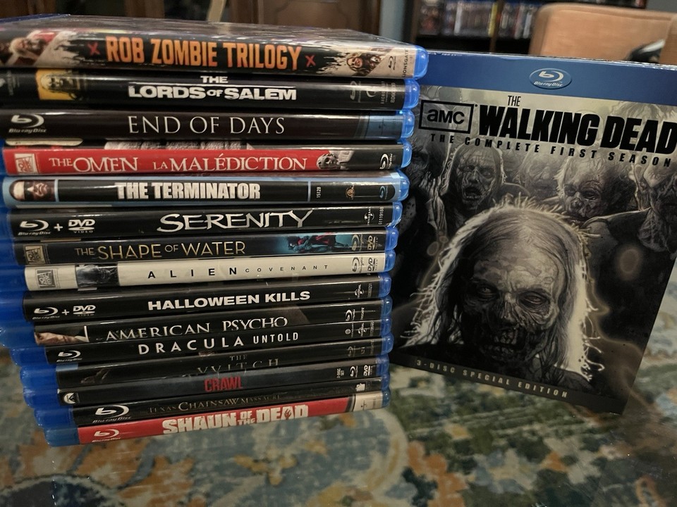 17 Bluray Horror Movie Lot Rob Zombie Halloween Witch Chainsaw Dead ...