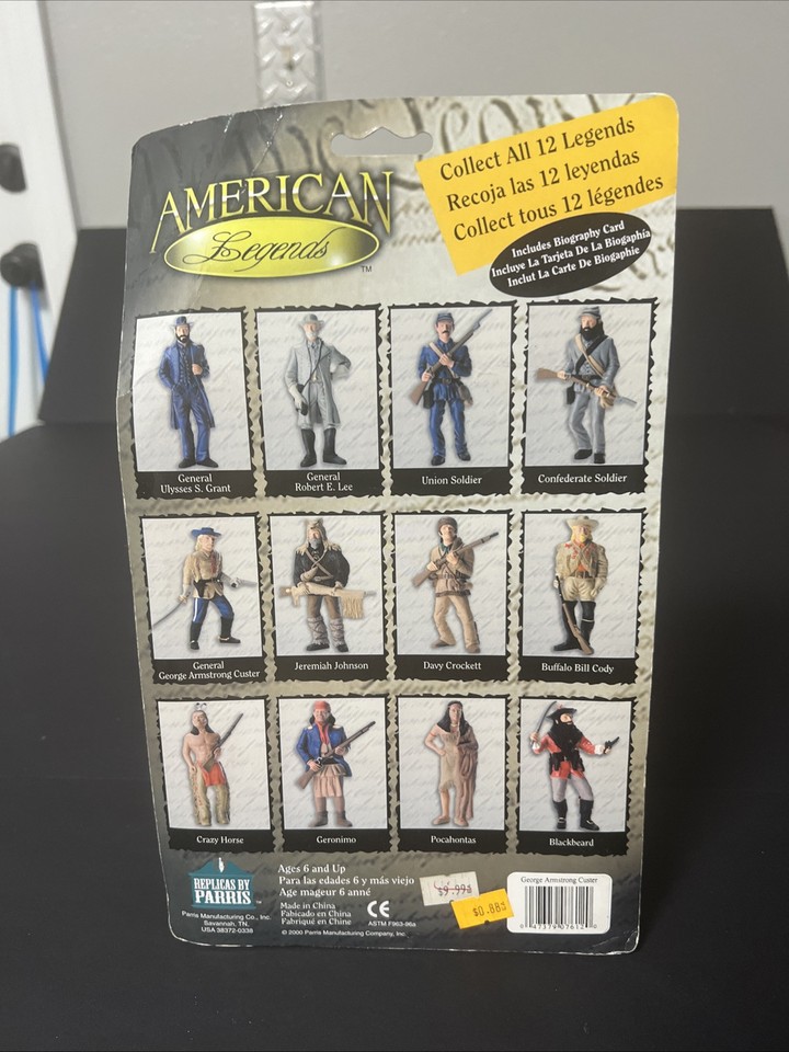 George Armstrong Custer American Legends Parris Mfg Inc. Toy Action ...