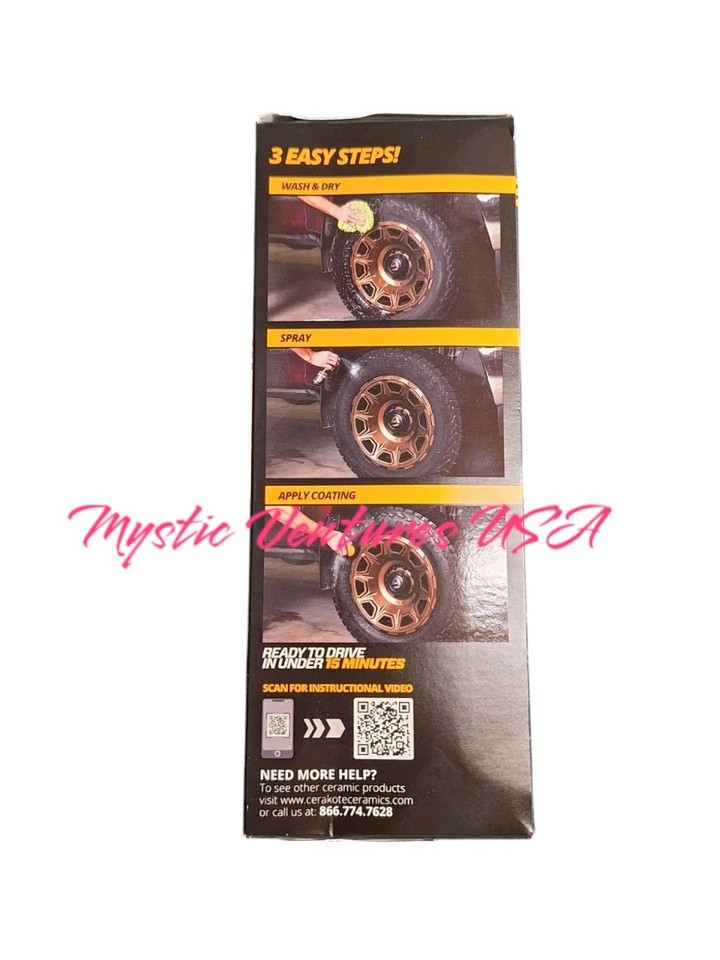 CERAKOTE 8 oz Rapid Ceramic Tire Coat Tire Shine Black Finish ...