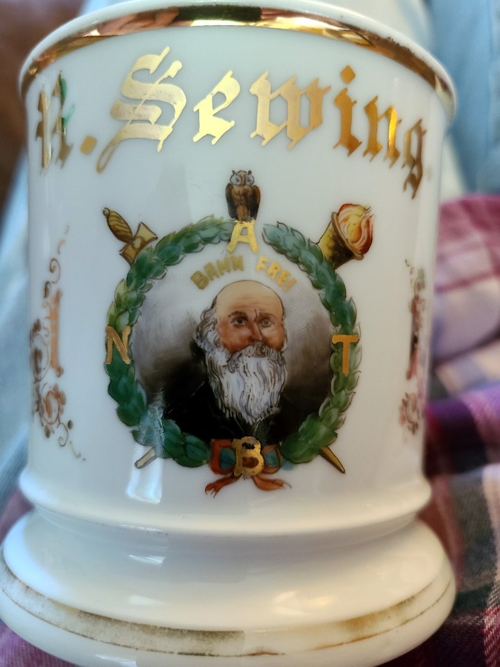 Vintage Shaving Mug with Crest of Friedrich Ludwig Jahn, Father of ...