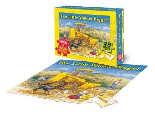 The Little Yellow Digger Book and Jigsaw Puzzle by Betty Gilderdale ...