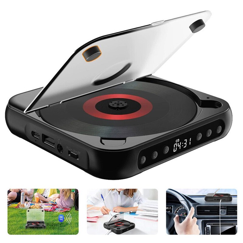 Portable CD Player Personal Desktop CD Players with Bluetooth for Car ...