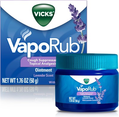 Vicks VapoRub, Lavender Scent, Cough Suppressant, Topical Chest Rub ...