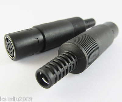 6pcs 3 Pin Mini DIN Jack Connector Plastic Handle | eBay